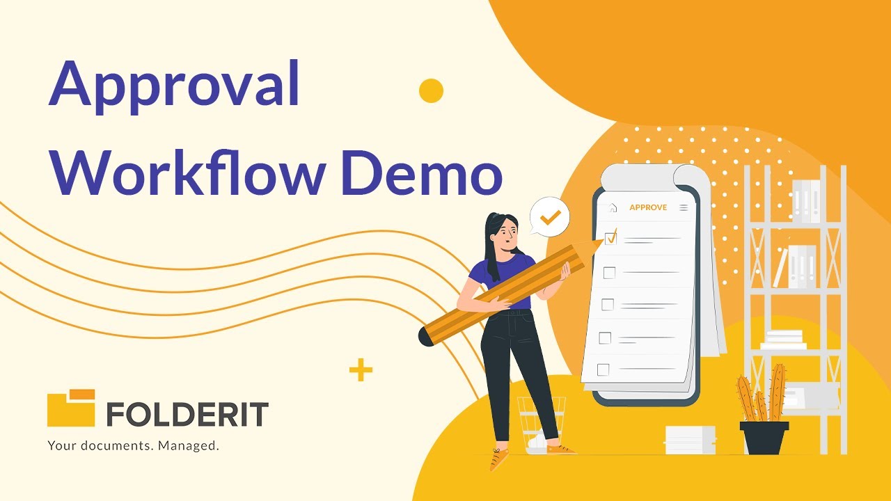 Approval workflow in document management system software Folderit