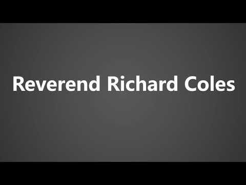 How To Pronounce Reverend Richard Coles