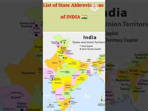 State Abbreviations of India. #shorts #shortsfeed #trending #india #trendingshorts