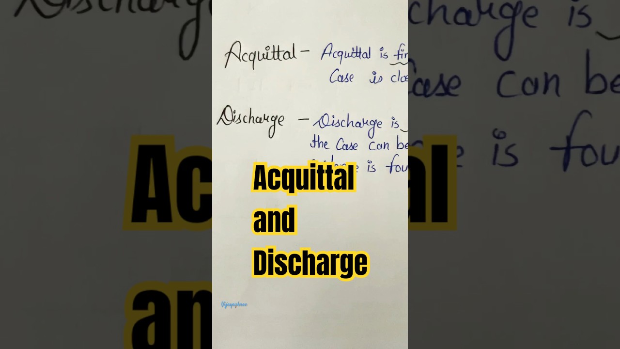 #shortvideo Acquittal and Discharge #advocate #lawyer #law #constitution