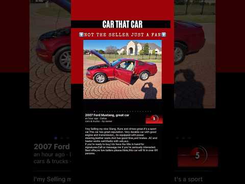 2007 Ford Mustang for sale on Craigslist Dallas Texas Used Car For Sale as of Dec 26th 2023