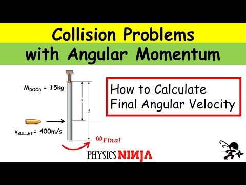 Conservation of Angular Momentum: Bullet and Door Collision Problem