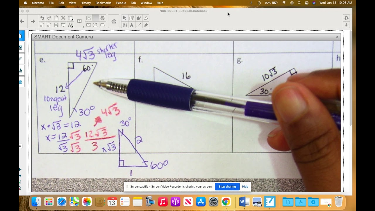 Additional Special Right Triangle Practice