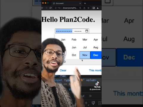 Did you know? HTML Month Selector #SoftwareEngineer #WebDeveloper #HTML #Code #Coding #Plan2Code