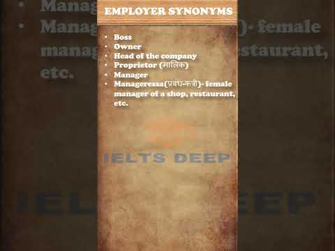 Employer synonyms #ielts #english #pronunciation