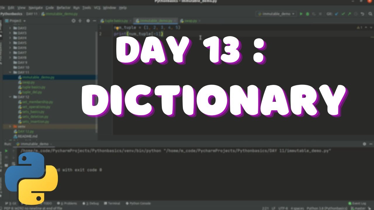 Day 13 : Dictionary in Python: Malayalam