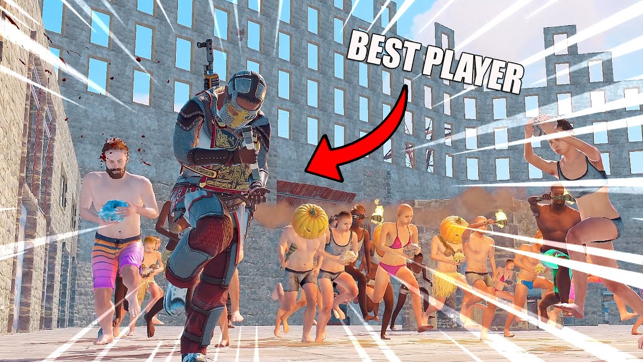 Can 100 Players Defeat the BEST Rust PvPer?