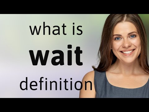 Wait | definition of WAIT