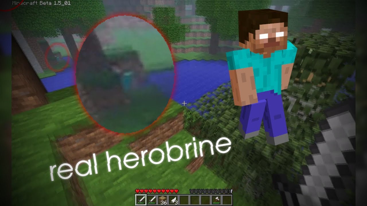 Herobrine sightning - Minecraft beta 1.5_01