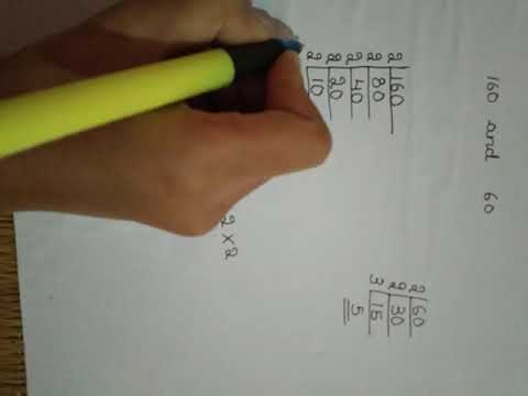 finding HCF with primefactorisation method for 160 and 60
