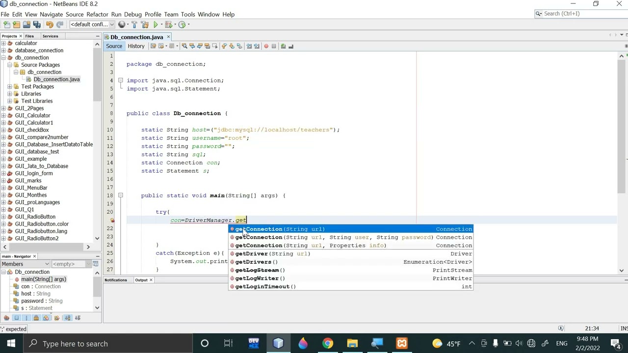 connecting java with MySql database Insert data into database table