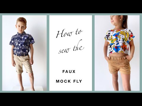Tutorial "How to sew a faux mock fly" for our "Chino Pants" and "Lenda Shorts" sewing pattern.