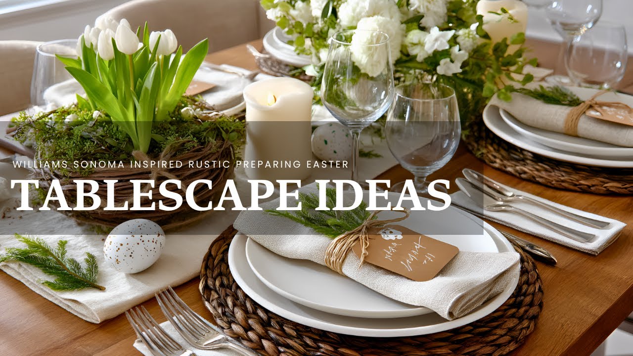 Preparing for Easter: Williams Sonoma Inspired Rustic Tablescape Ideas