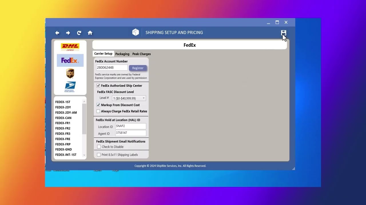 S6 Optional Pricing Matrix