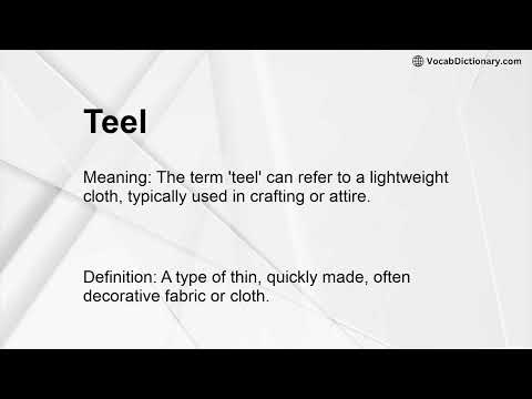 Teel Meaning