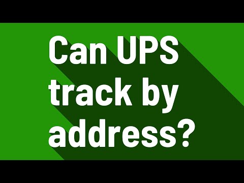 Can UPS track by address?