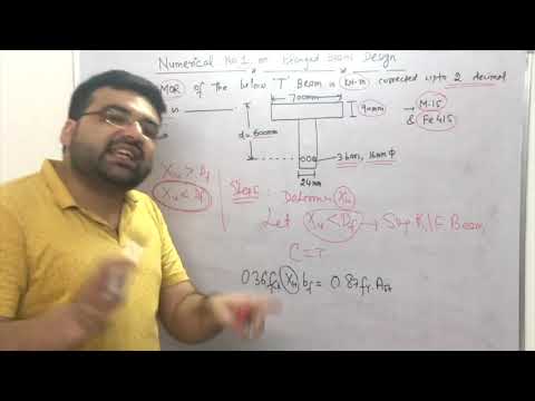 Numerical Number 1 on Flanged Beams Design - Concrete Structures - GATE Video Lecture - Concrete ...