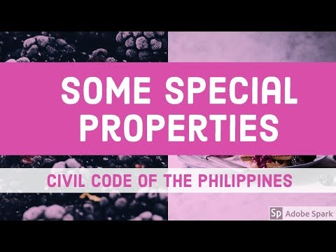 SOME SPECIAL PROPERTIES - Book II - Article 502 to 522 CIVIL CODE Audio Codal