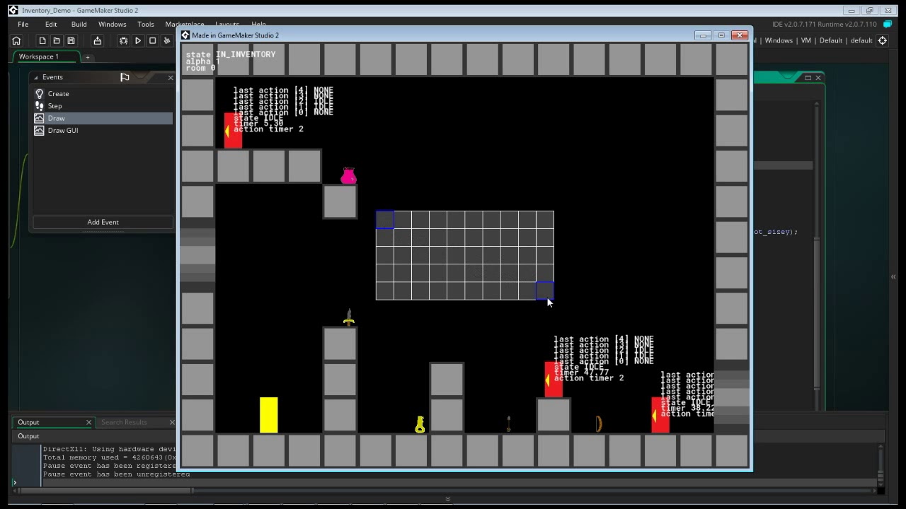 Game Maker Studio 2: Inventory Setup part 5 (mouse cursor)