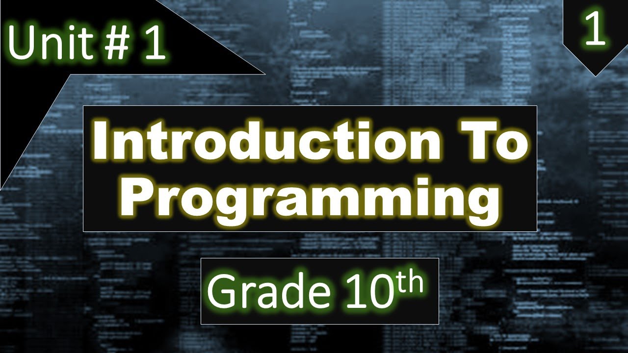 Introduction To Programming | Grade 10th | Computer Science | Info Pack.