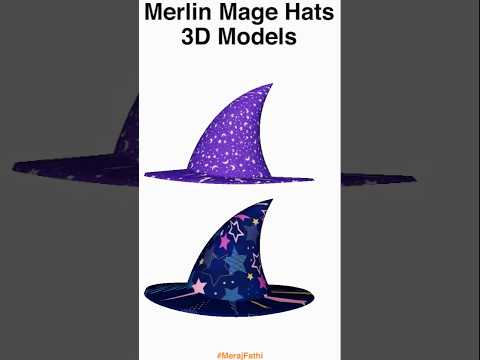 🎩 Merlin Wizard Hats 3D Models・ OBJ File for 3D printing・Cults