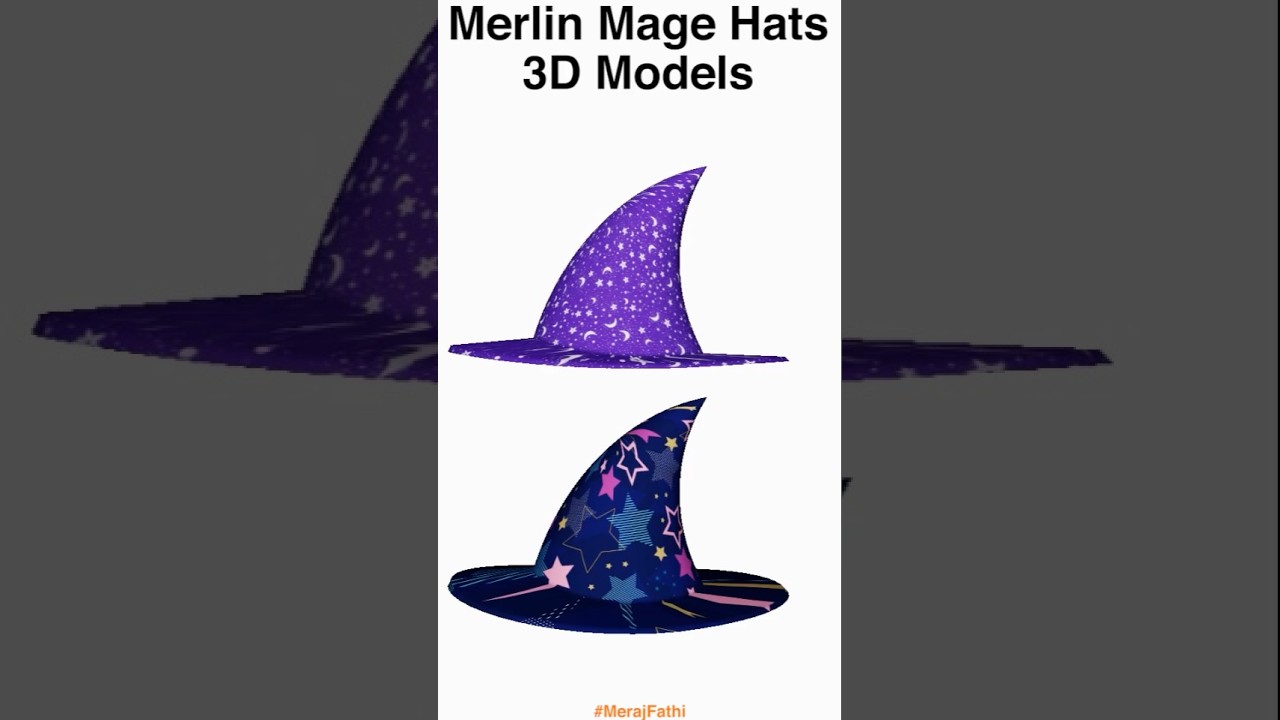 Merlin Wizard Hats 3D Model in Clothing 597662 | 3DExport