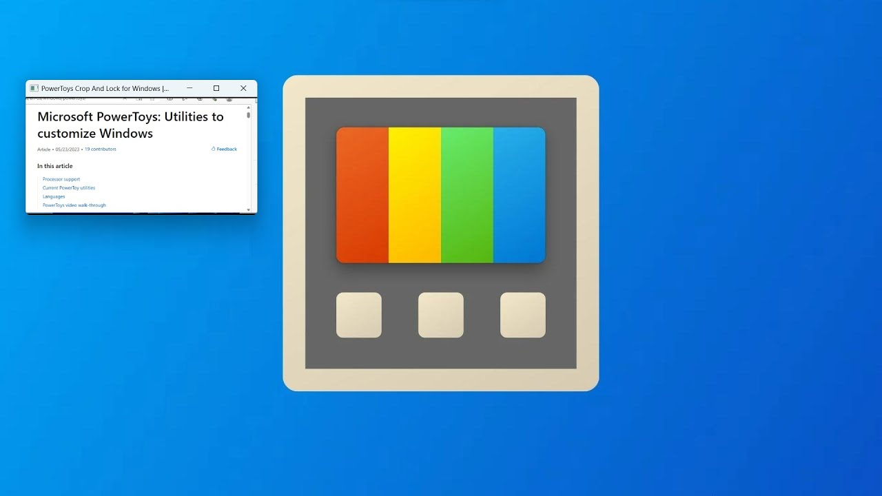 Create Small App Windows Using Crop and Lock Feature in Micro...
