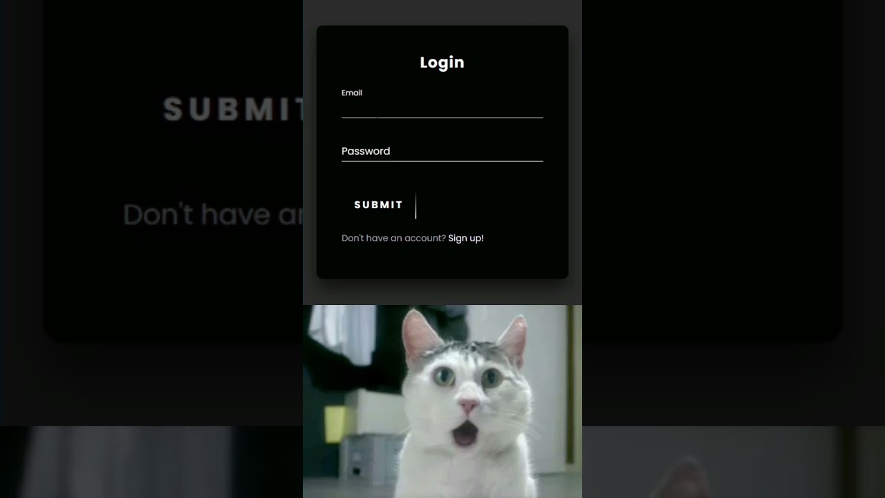 Form using HTML, CSS - Collections - #4 - #shorts