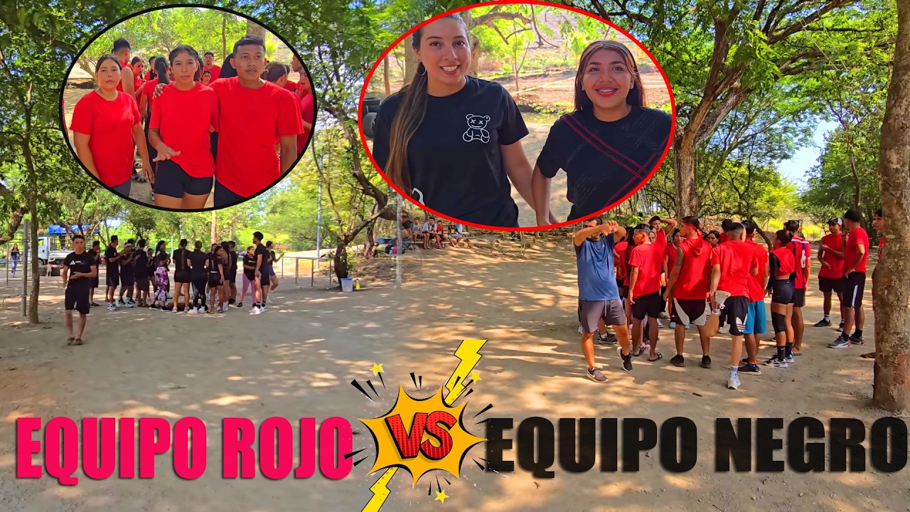 El equipo rojo y equipo negro están listos para dar lo mejor en este combate💪.