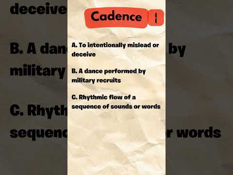 Word of the Day: Cadence – Meaning & Examples Explained! #vocabulary #SAT #satvocabulary