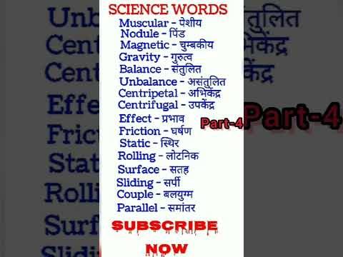 भौतिकी (Physics) से सम्बन्धित शब्द Part-4 | Science Words Meaning | #science #physicswords #shorts