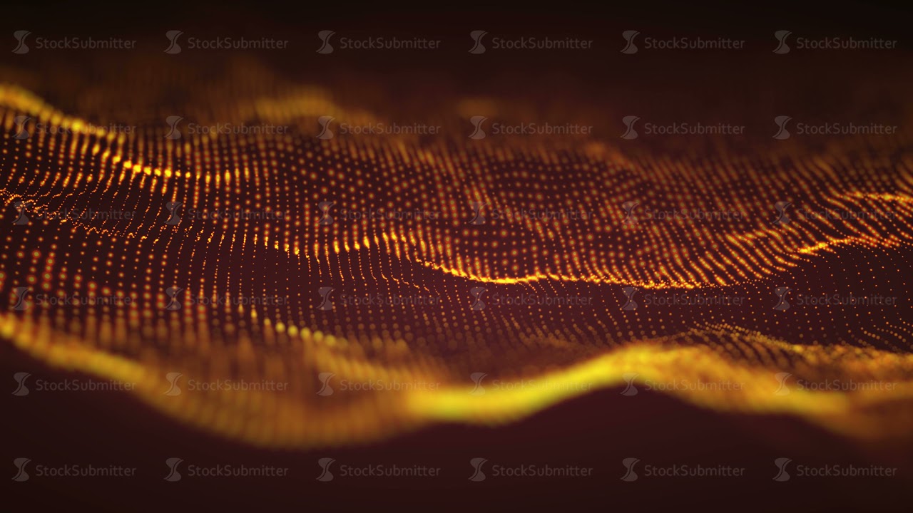 Gold light wave abstract animation. Abstract light flow background wave gold. 4k seamless loop.