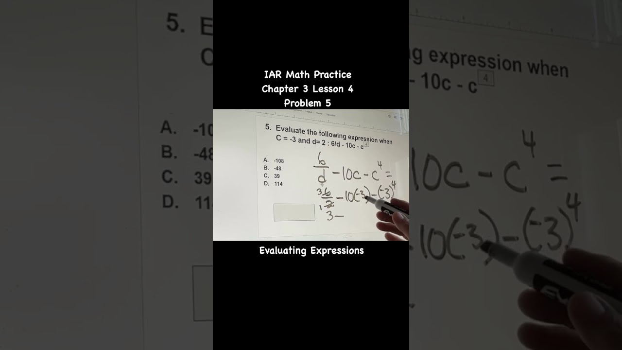 Evaluating Expressions Problem 5  #shortsfeed #mathtutor #mathteacher #mathlesson #mathcourse