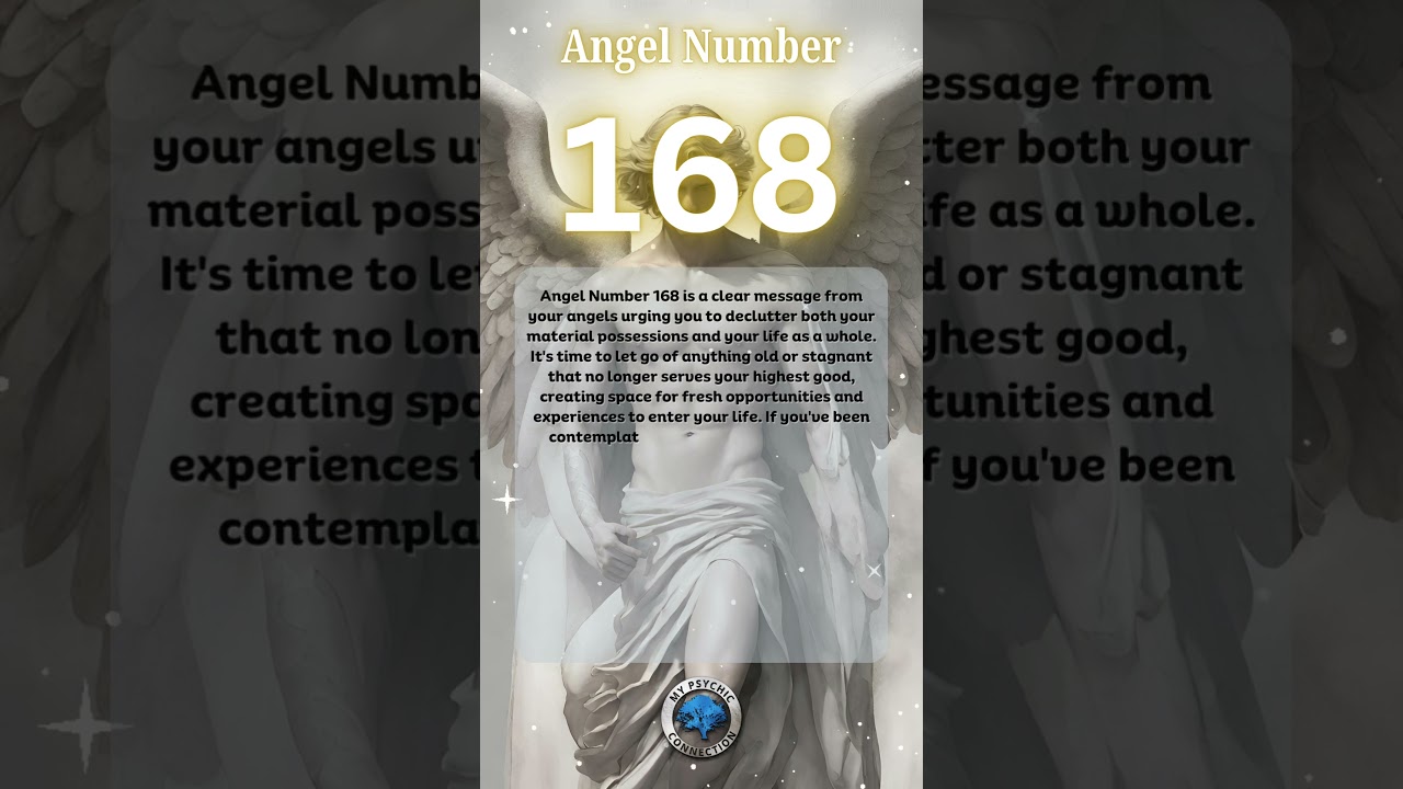 Angel Number 168 #angelnumbers #angel #shorts #shortsvideo