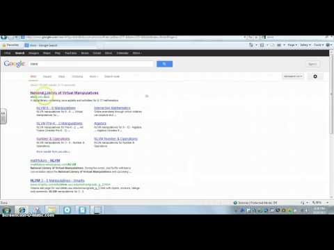 Accessing National Library of Virtual Manipulatives