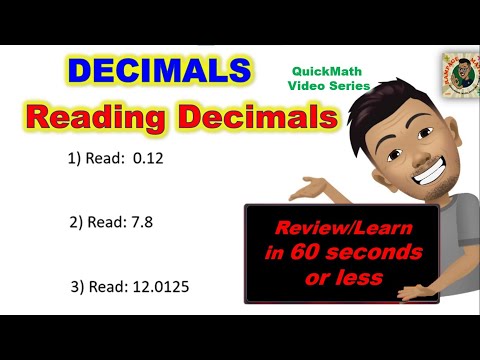 Decimals 2: Reading Decimals