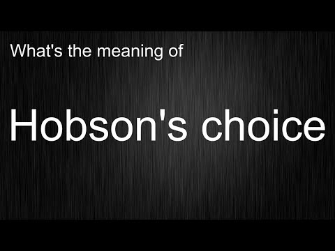 Unraveling The Enigma Of "Hobson's choice": Master The Pronunciation Of This Word!