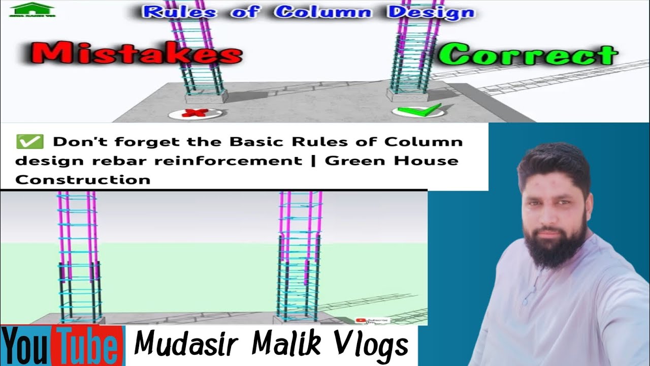 Basic Rules of Column design rebar reinforcement | Engineer Mudasir Tricks