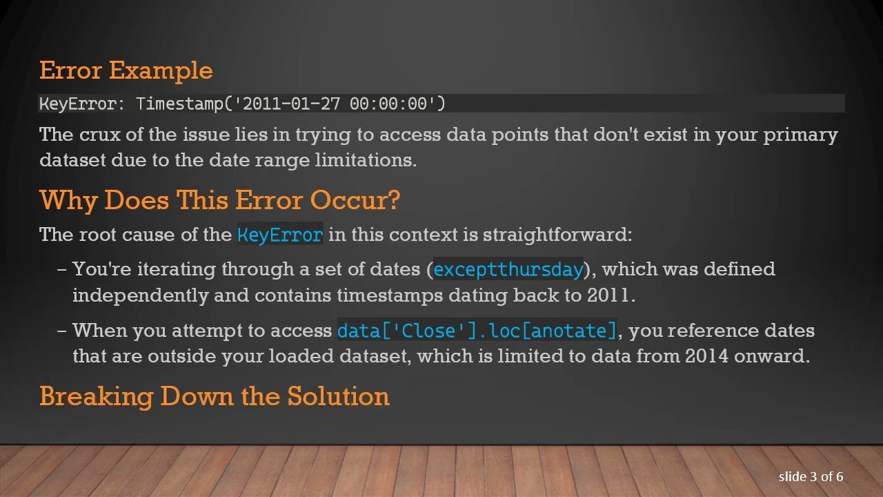 Resolving KeyError Issues in Python Plot Annotations