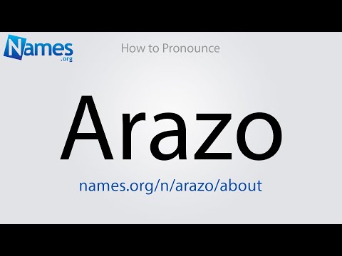 How to Pronounce Arazo