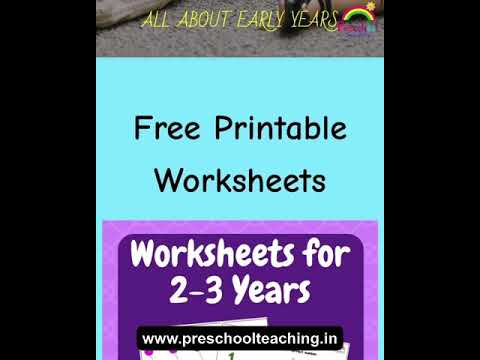 Free Printable Worksheets for Nursery || Worksheets for 3 years old kids || #shorts