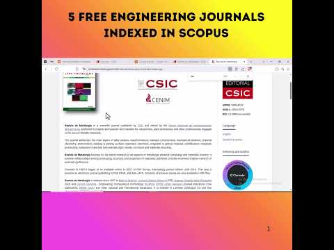 (Pt.5) 5 FREE Engineering Journals Indexed in Scopus || #freescopus #journals