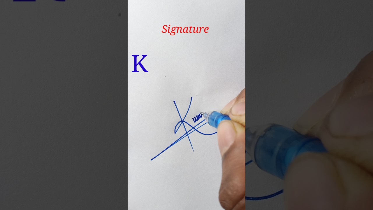 K letter creative  signature style #howtosign #stylishsignature #writing