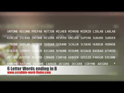 6 letter words ending in B