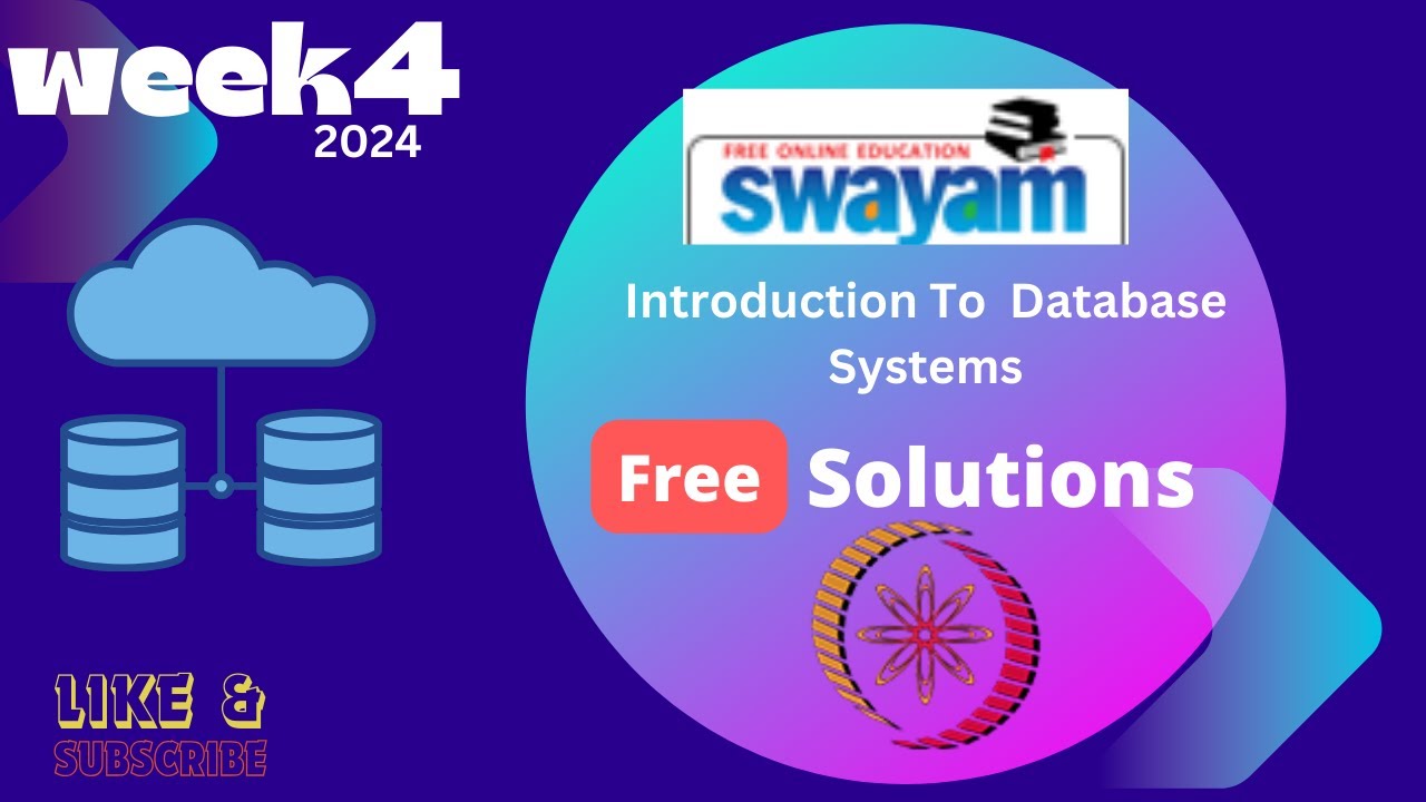 introduction to database systems week4 solutions #studynap #nptelanswers #week4nptelsolutions