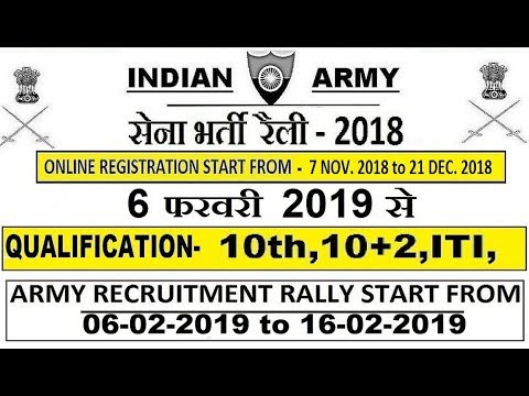 indian army open bharti 2018 - 2019 Apply Online Now
