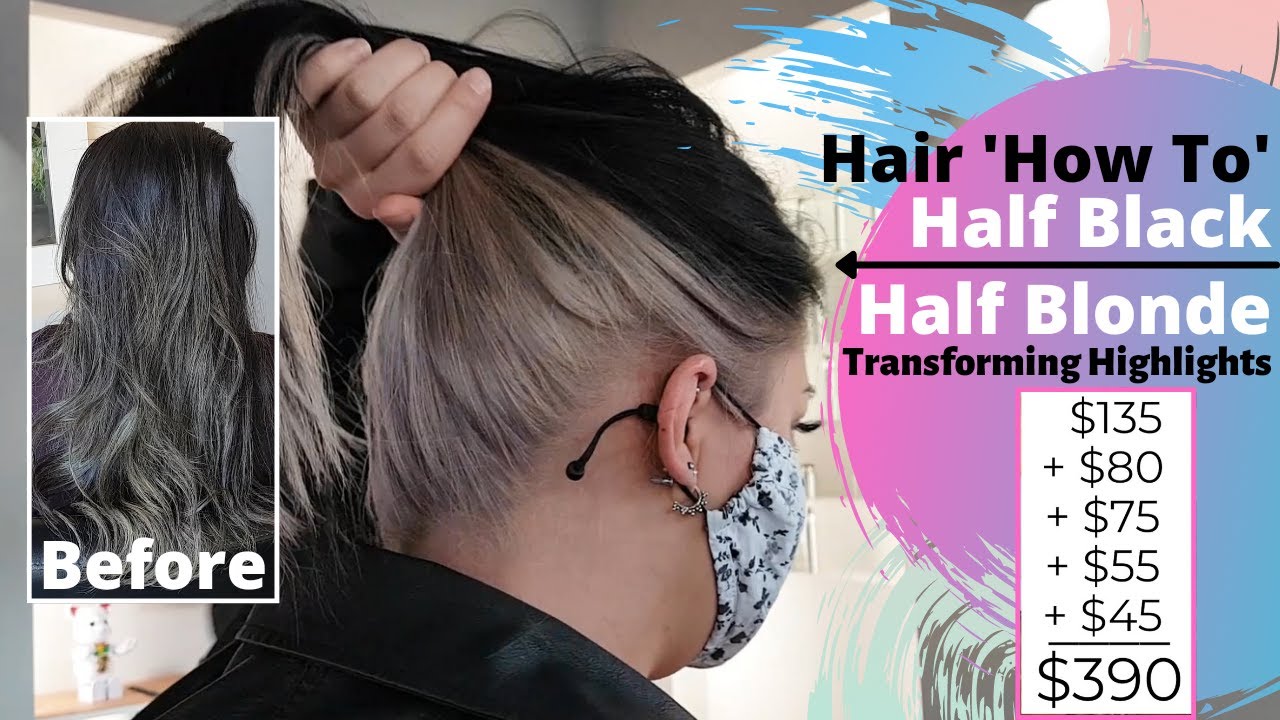 half black hair half blonde hair - how to make my hair dark on top and light on the bottom 😎