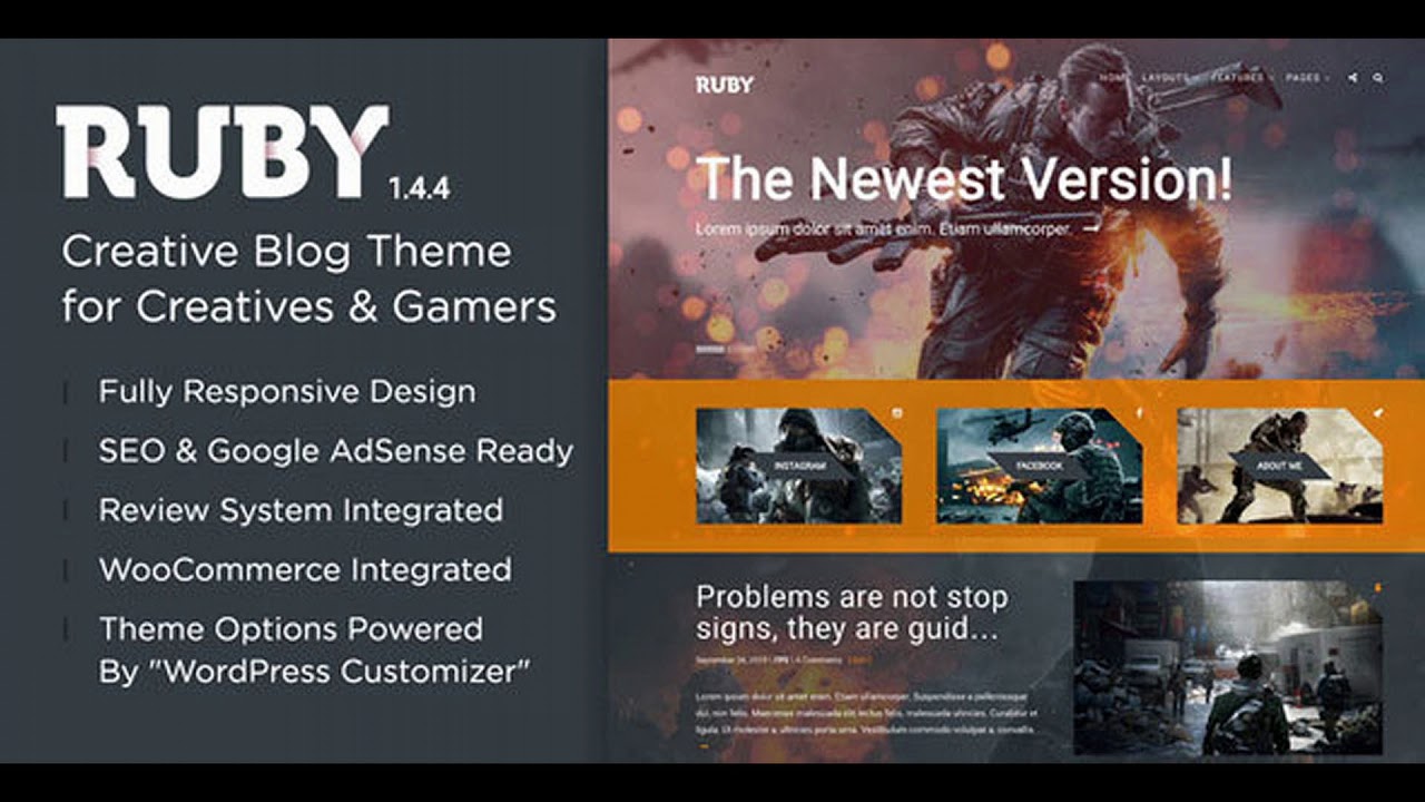 Ruby Theme - A Creative WordPress Blog Theme | Themeforest Website Templates and Themes