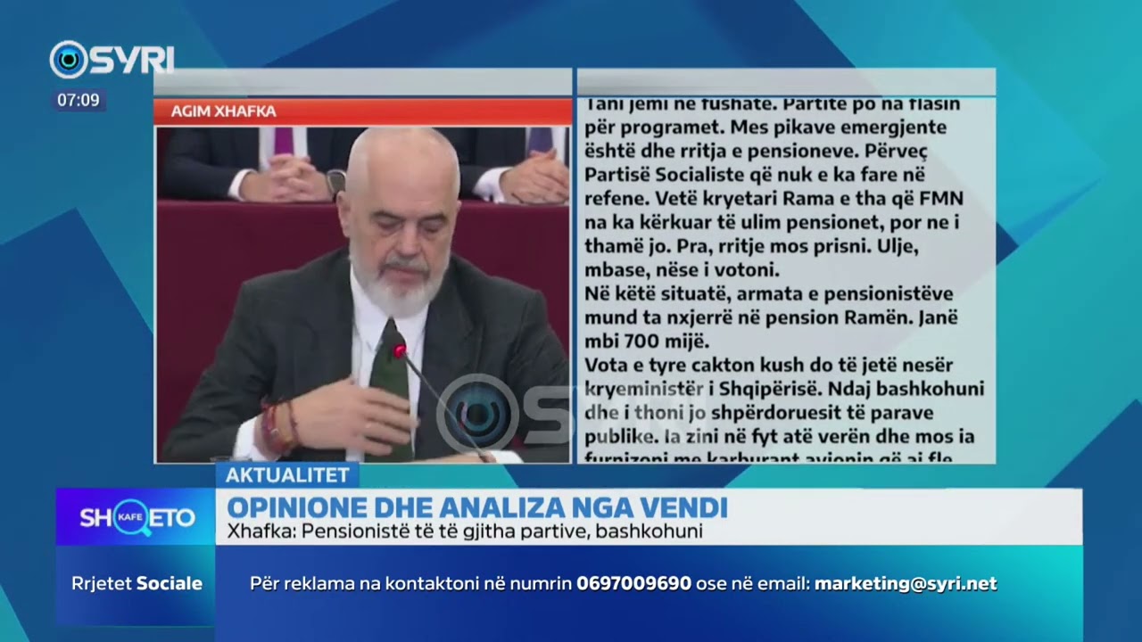 Opinion nga Agim Xhafka: Pensionistë të të gjitha partive, bashkohuni