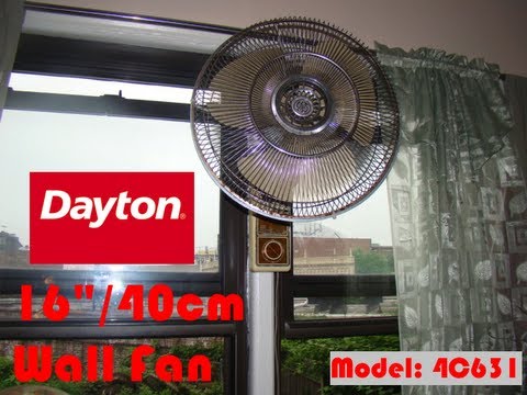 1984 Dayton 4C631 16" / 40cm 3-speed Wall Fan